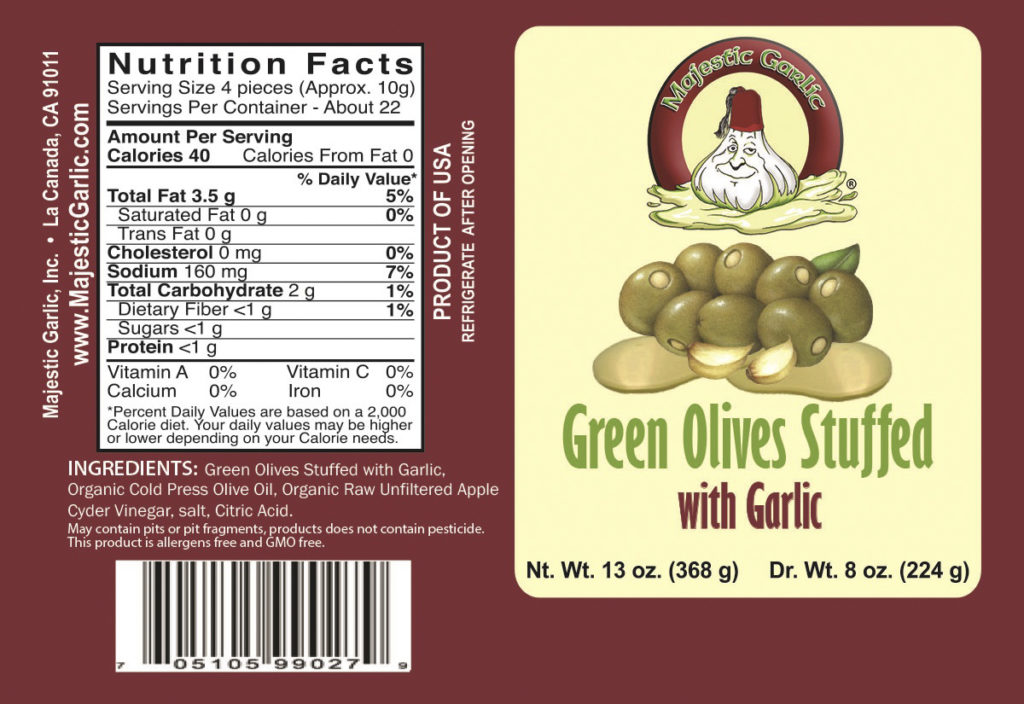 Nutrition Facts | Majestic Garlic