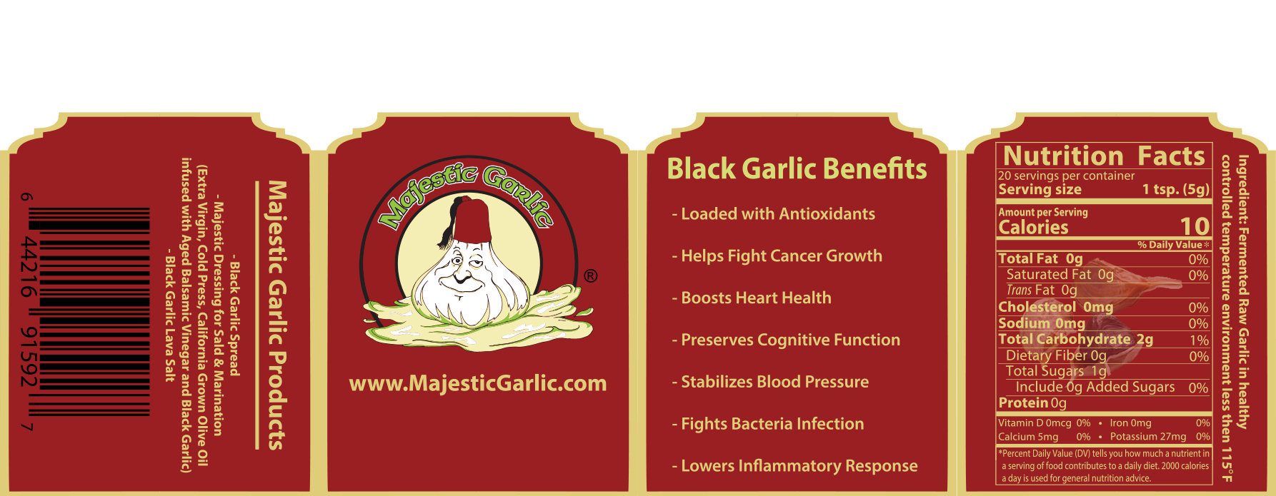 Nutrition Facts | Majestic Garlic